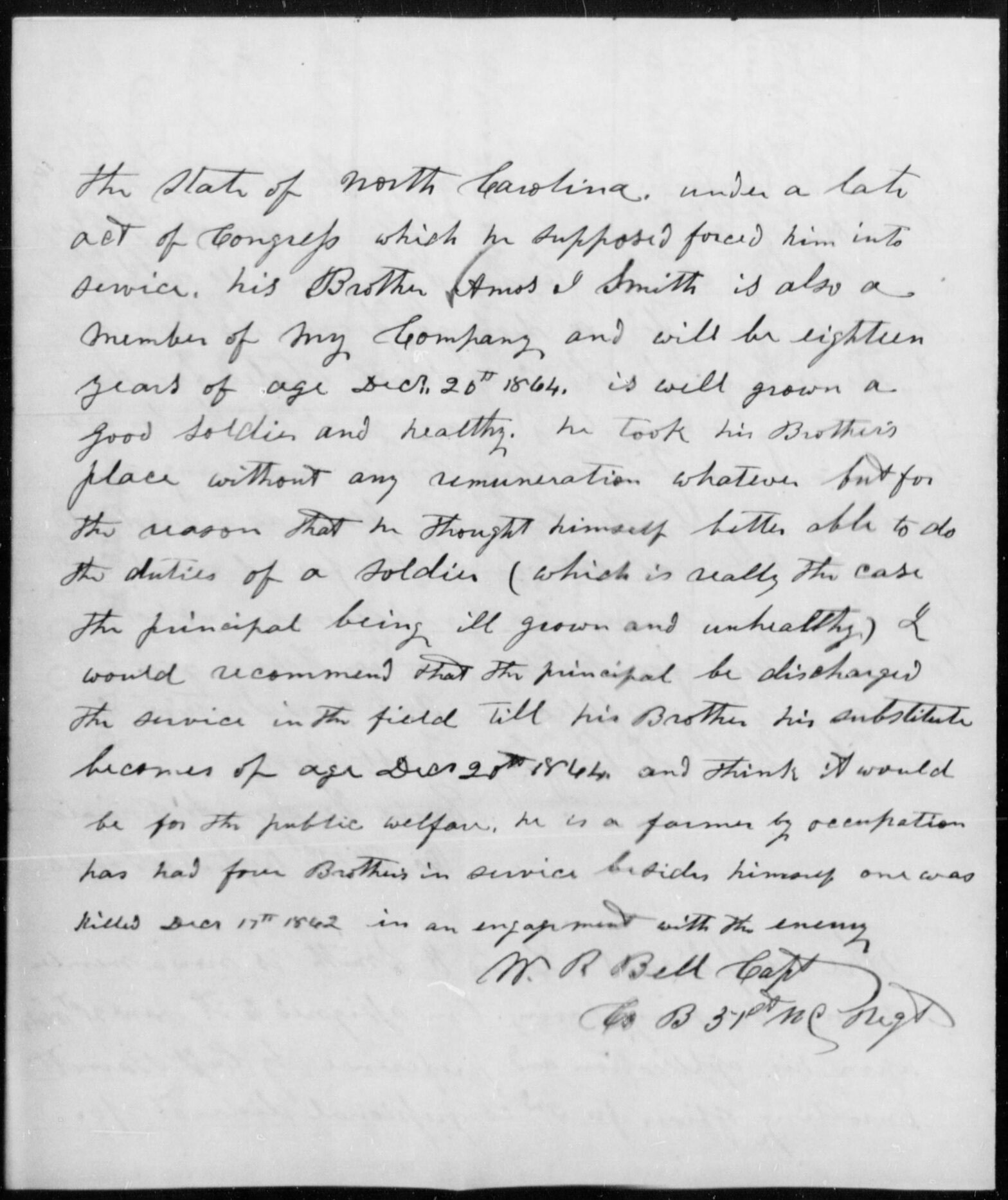 The Curious Case of Private Lewis Smith - Fifty-First North Carolina ...